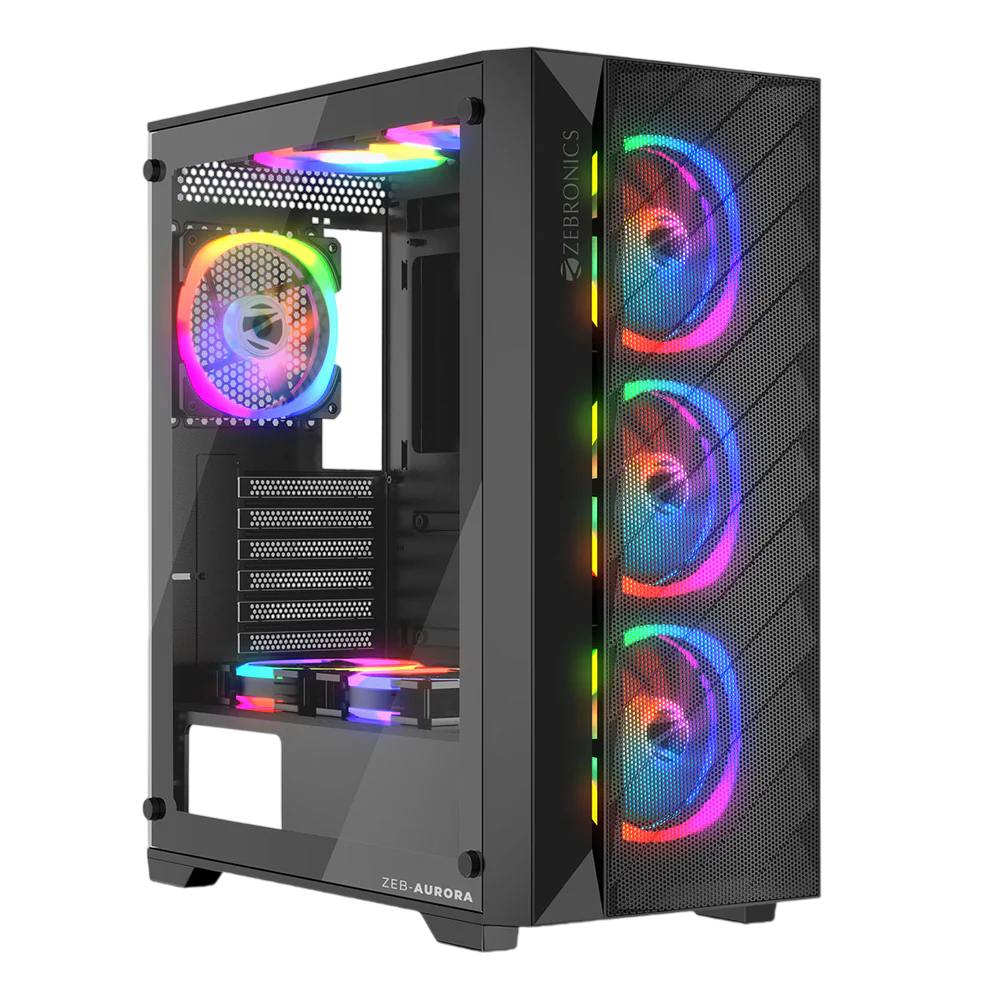 Zebronics Zeb-Aurora Mid-Tower Premium Gaming Cabinet – SHRIRAJ TECHNOLOGY